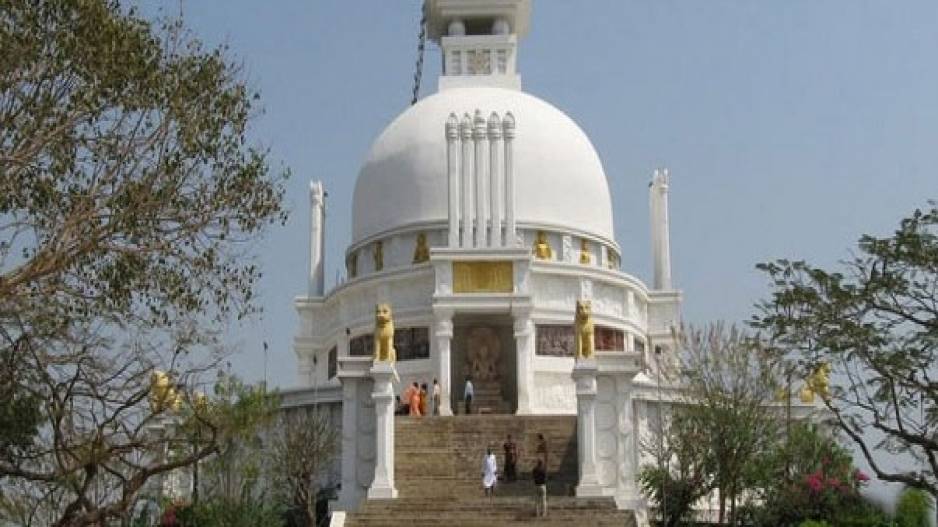 The natural beauty of Shanti Stupa at Dhauli popularly known as the ...