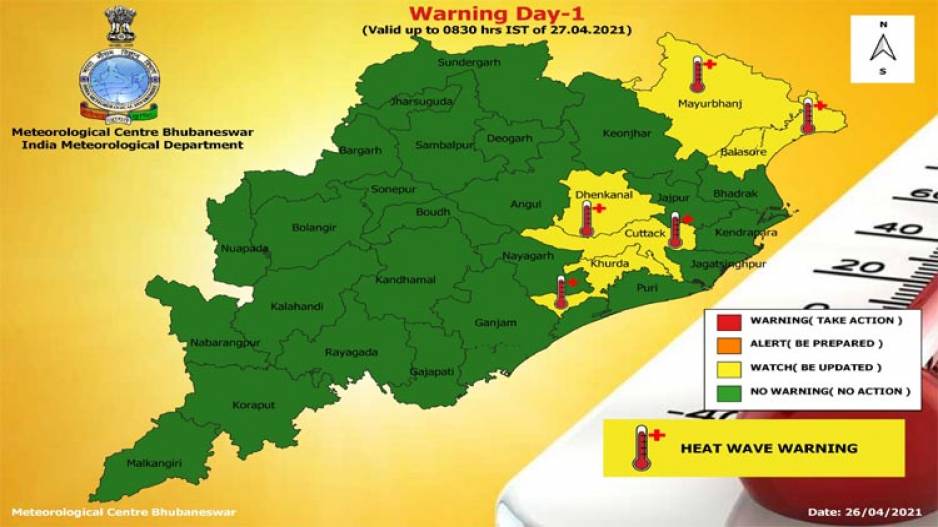 Heat wave conditions are likely to prevail at one or two places over ...