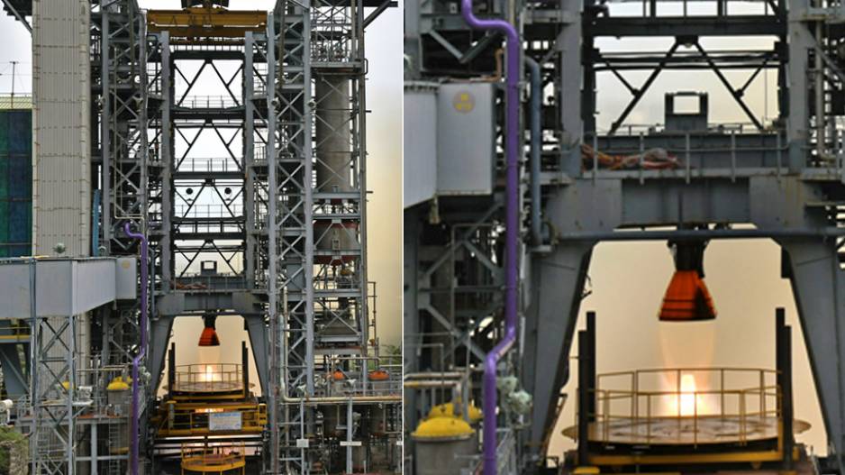 ISRO Test Fire Of Liquid Fuel Engine For Gaganyaan Rocket Successful