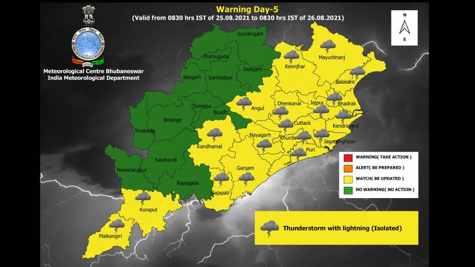 Weather Forecast: IMD Predicts Heavy Rain In Several Odisha Districts Between August 25-27