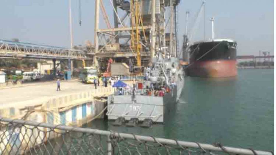 Indian Navy ships arrive at Paradip port for National Navy Day