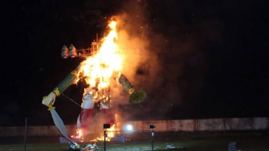 Rourkela The Ravan Podi which marks the end of Durga Puja celebrations ...