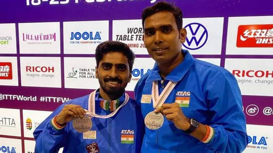 Indian doubles pair of Achanta Sharath Kamal and Gnanasekaran Sathiyan on Saturday entered Top ...