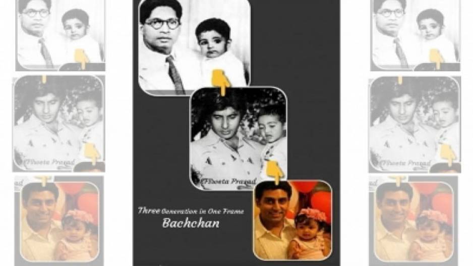 Megastar Amitabh Bachchan has shared a photograph of three generations ...