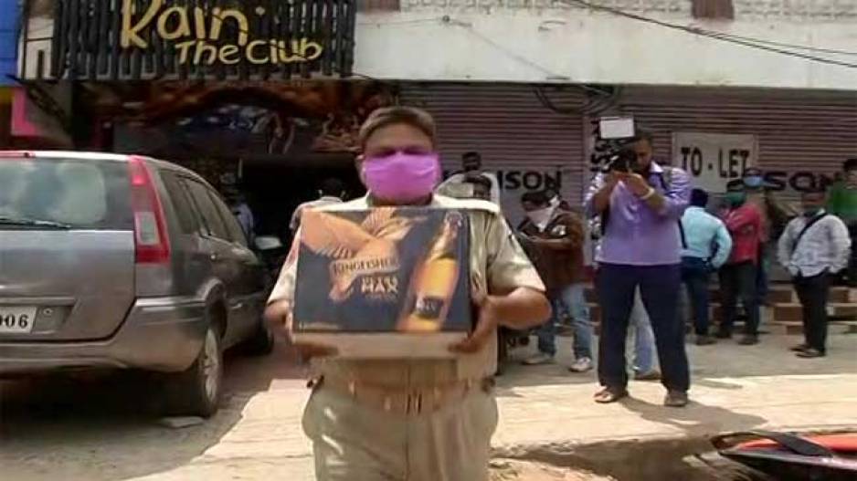 A bar in Bhubaneswar was raided for allegedly selling liquor illegally ...
