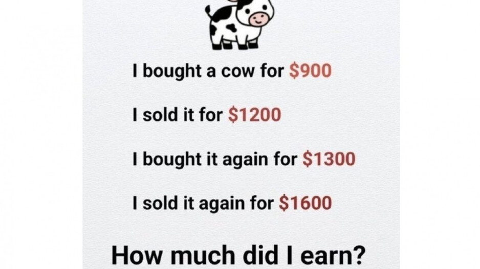 Brain Teaser about a cow sparks debate online: Can you solve it?