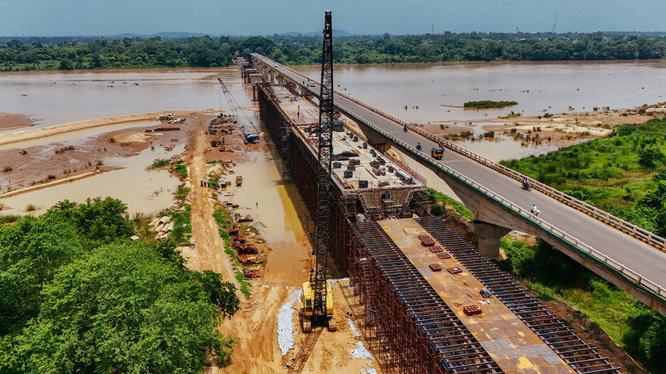 New bridge over Baitarani river in Odisha advances, set to enhance ...