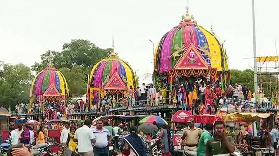 Baripada Rath Yatra Balabhadra s chariot reaches Mausima temple