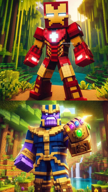 AI Imagines Marvel Superheroes Thor To Black Panther As Minecraft-Style ...