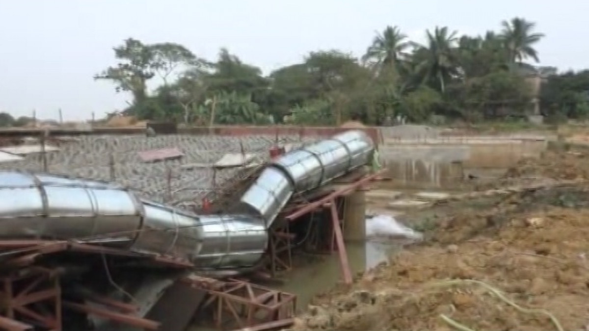 Portion Of Under-Construction Bridge Collapses In Odisha’s Kendrapara