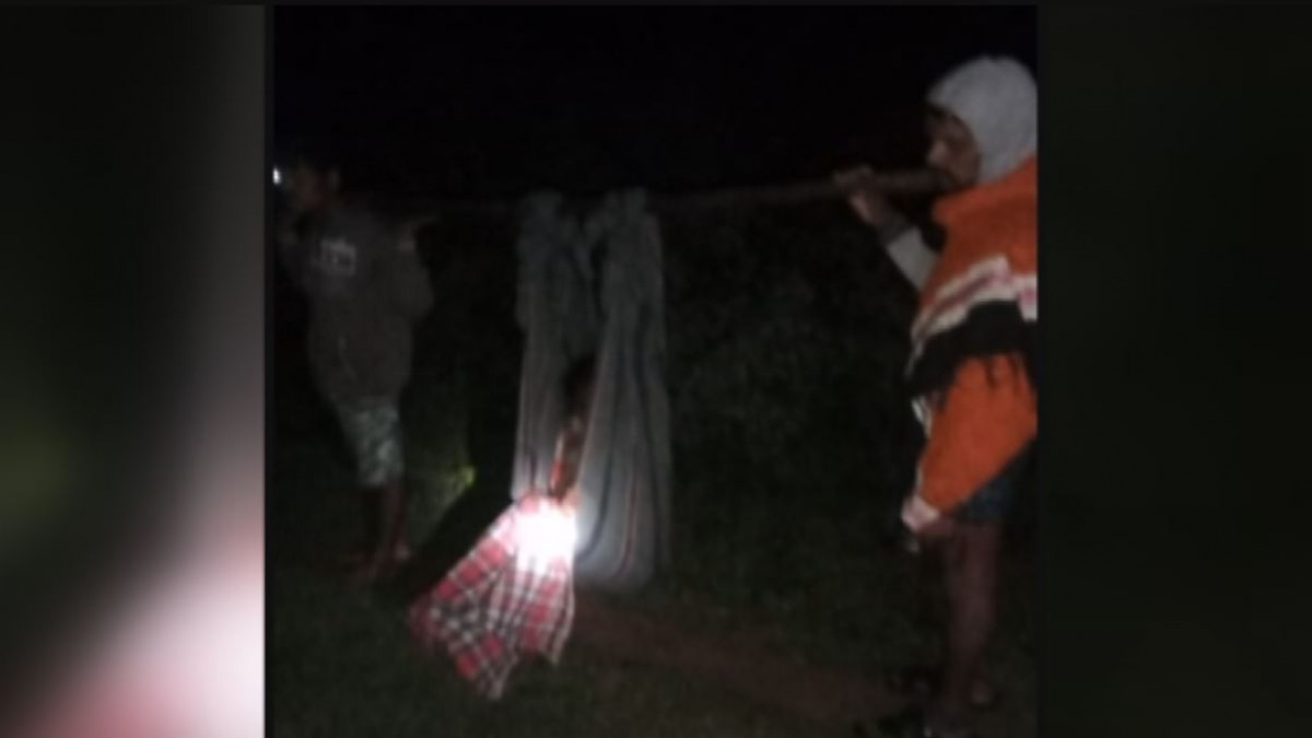 Pregnant Woman Carried On Sling Across River In Odisha’s Ganjam Due To ...